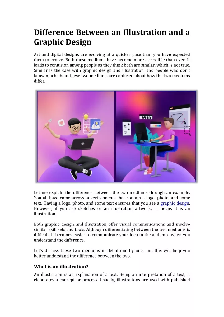 PPT - Difference Between an Illustration and a Graphic Design ...