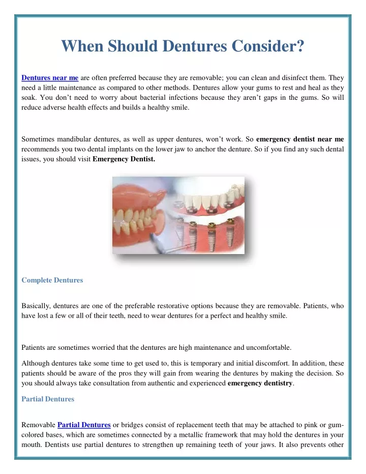 PPT - When Should Dentures Consider? PowerPoint Presentation, free ...