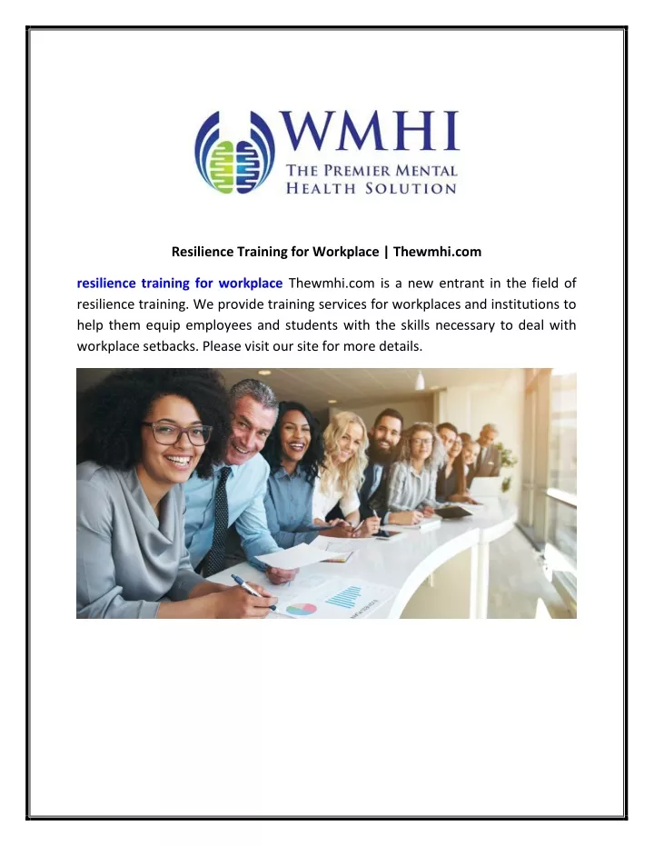 PPT - Resilience Training for Workplace Thewmhi.com PowerPoint ...