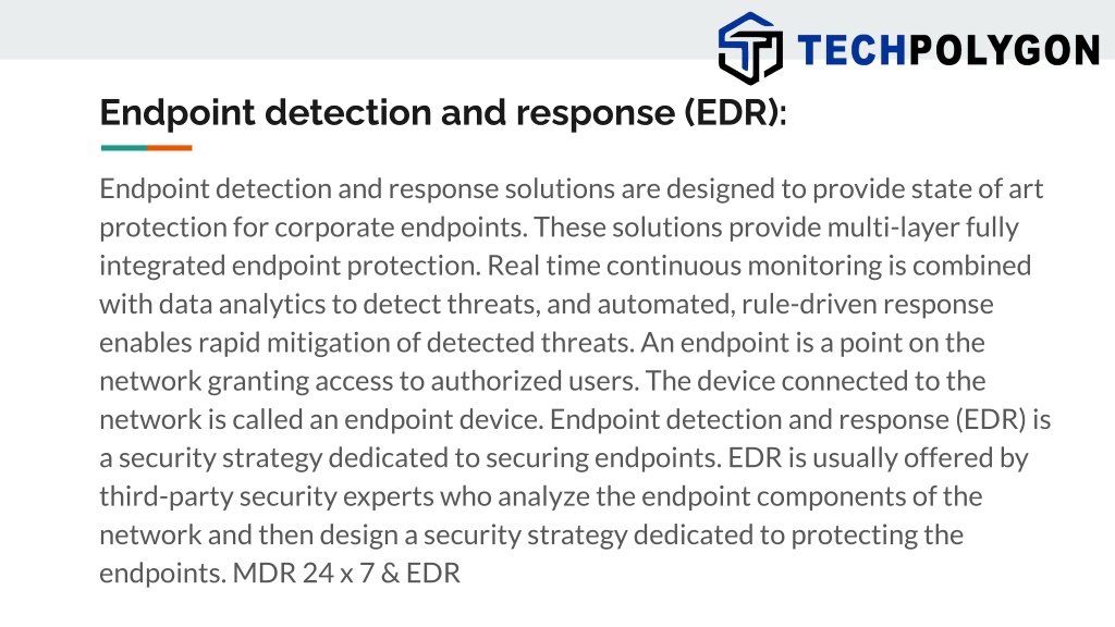 PPT - What are the differences between EDR, MDR and XDR for ...