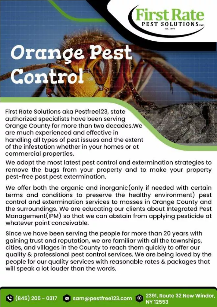 PPT - orange county pest control | Exterminator New Windsor NY ...