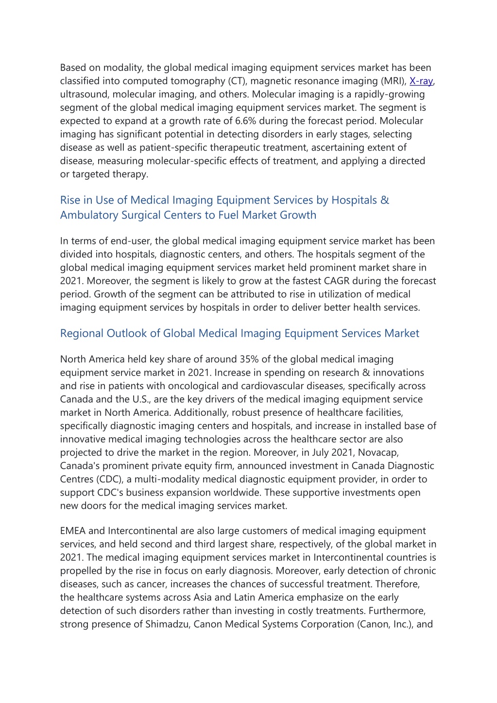 PPT - Global Medical Imaging Equipment Services Market Outlook 2031 ...