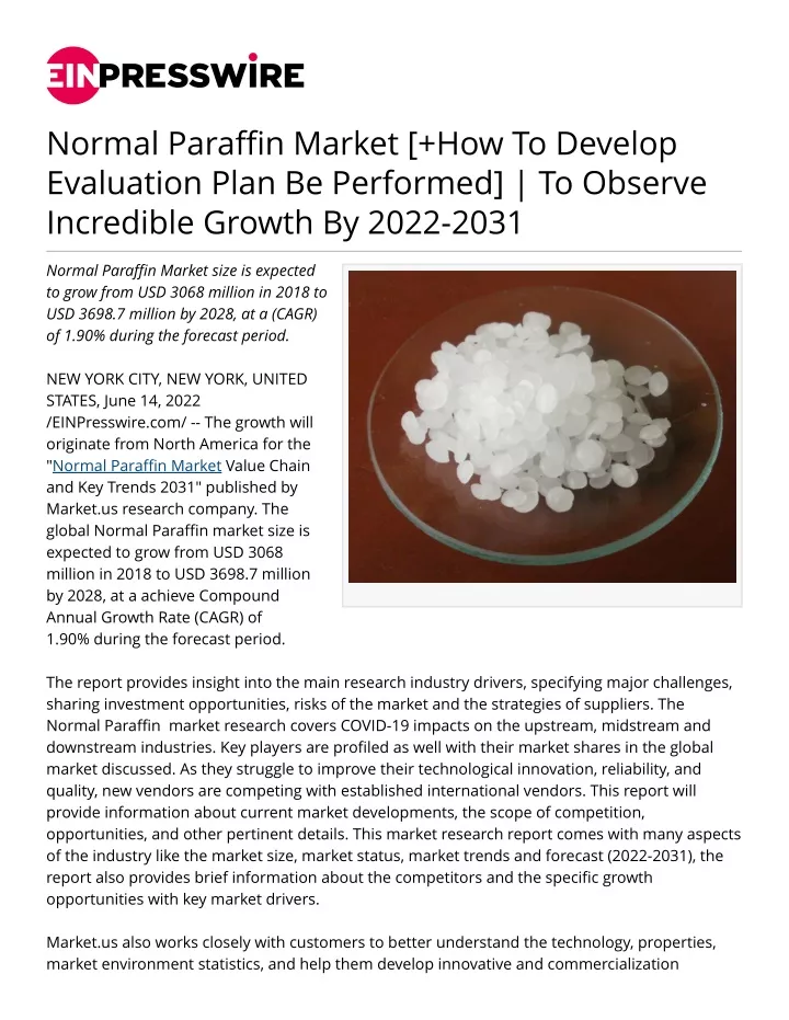 PPT - normal-paraffin-market-how-to-develop-evaluation-plan-be ...
