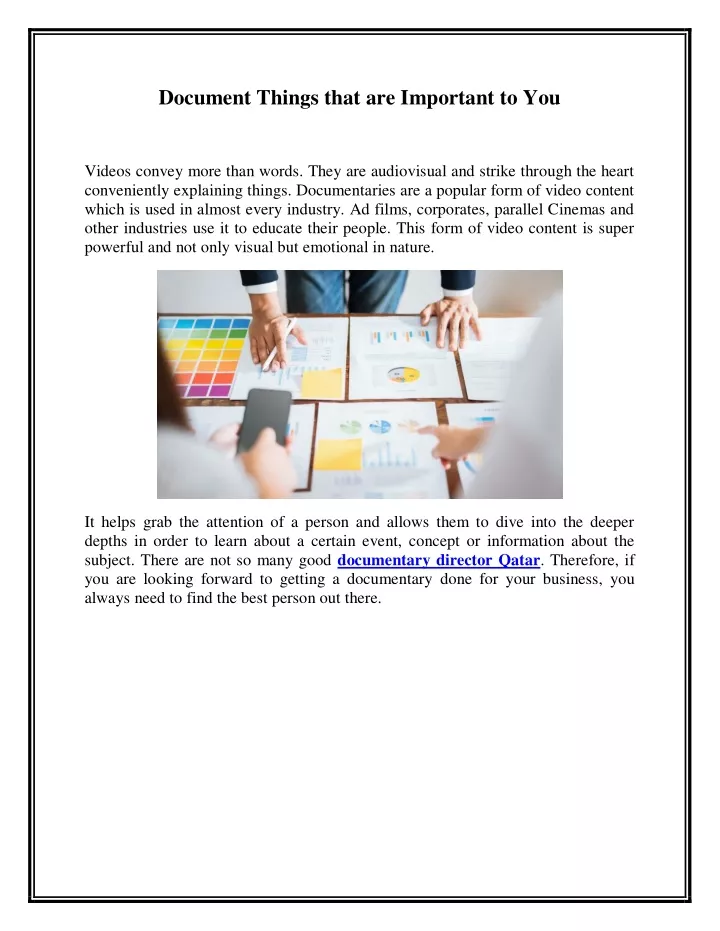 PPT - Document Things that are Important to You PowerPoint Presentation ...