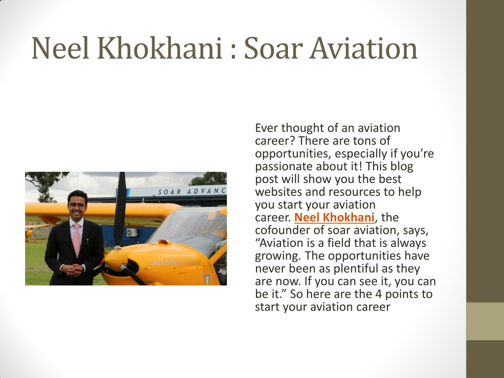 PPT - Co-founder of Solar Aviation - Neel Khokhani PowerPoint ...