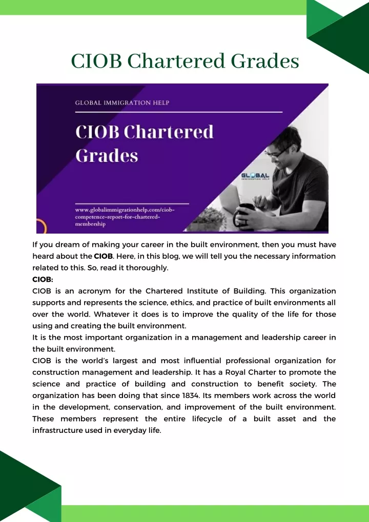 PPT - CIOB Chartered Grades PowerPoint Presentation, free download - ID ...