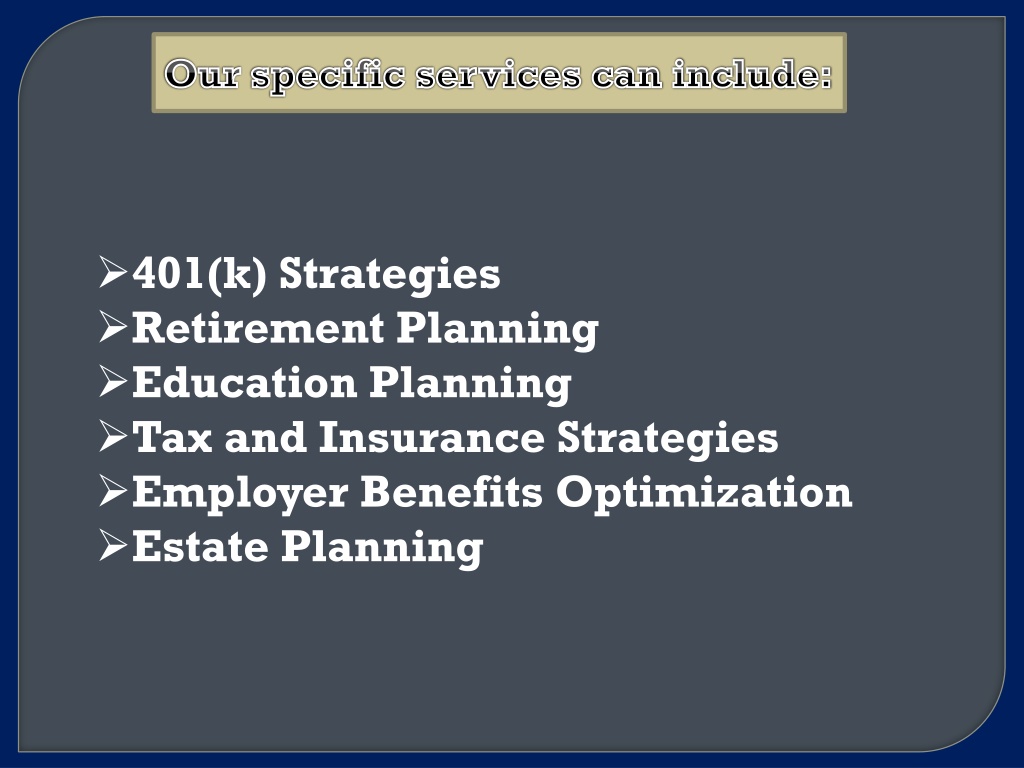 PPT - Financial Planning - Kingsbury Financial Advisors PowerPoint ...