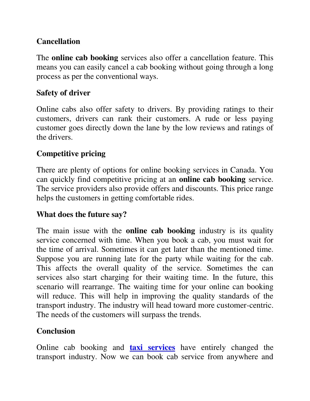 PPT - Online Cab Booking Services Revolutionizing The Transport ...