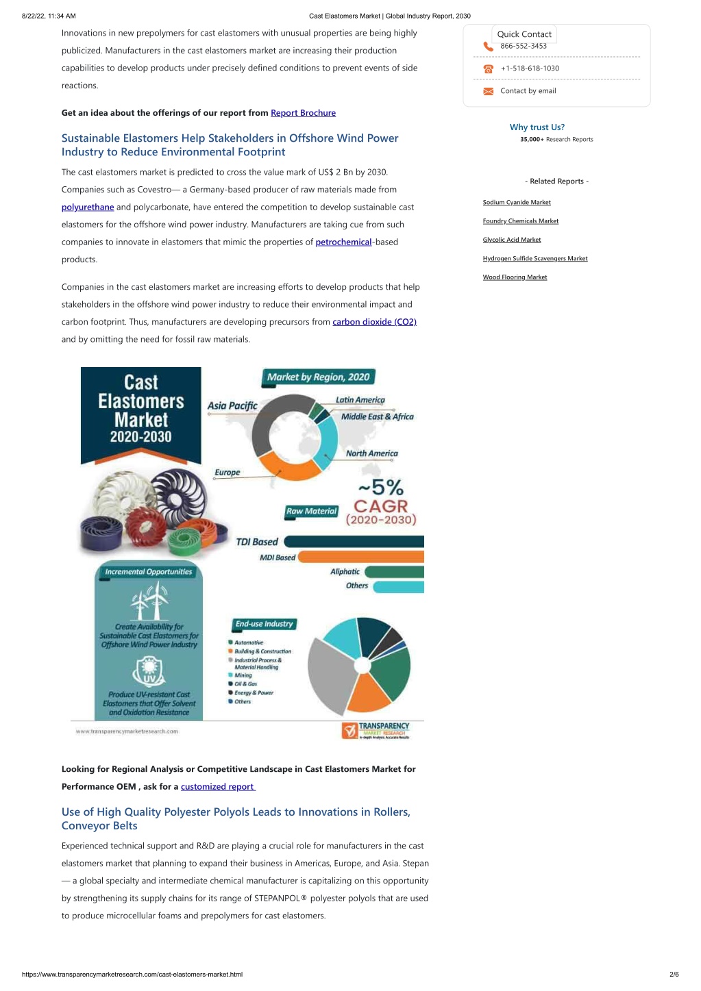 PPT - Cast Elastomers Market Analysis, Size, Share, Growth, Trends ...