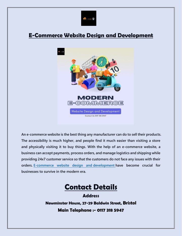 PPT - E-Commerce Website Design and Development PowerPoint Presentation ...