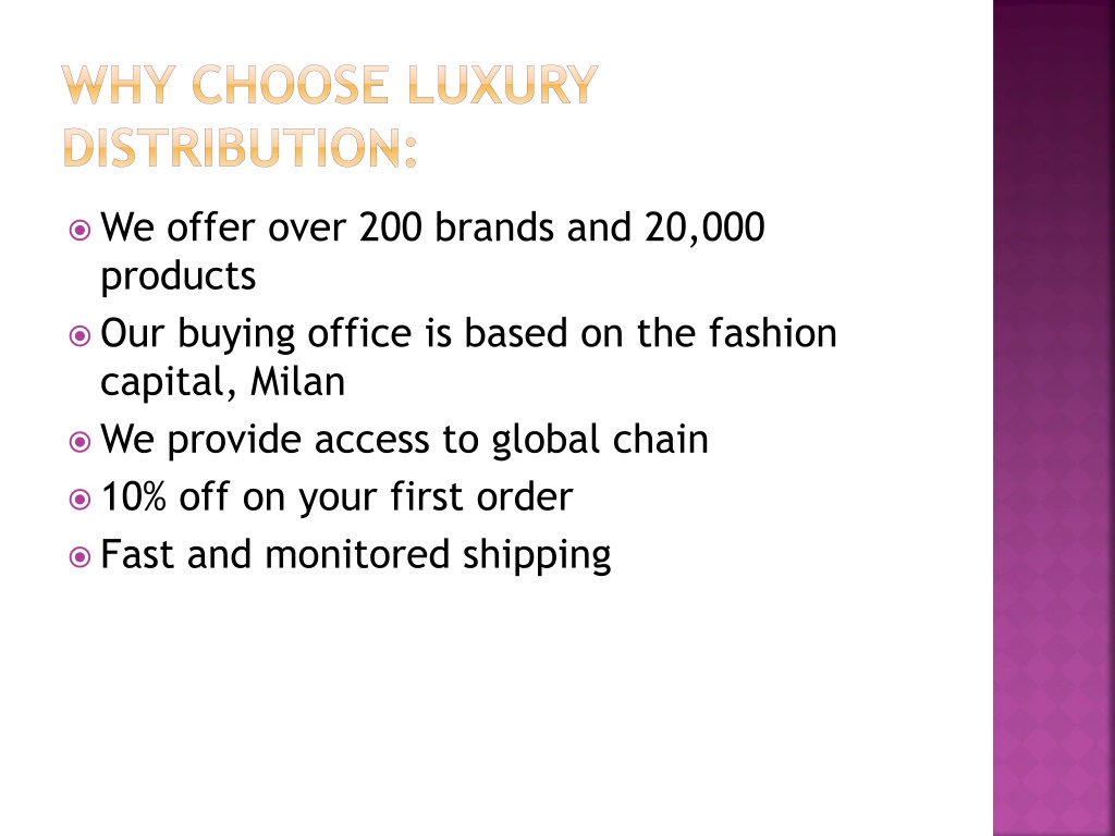 PPT - Luxury Designers at Wholesale Prices PowerPoint Presentation ...