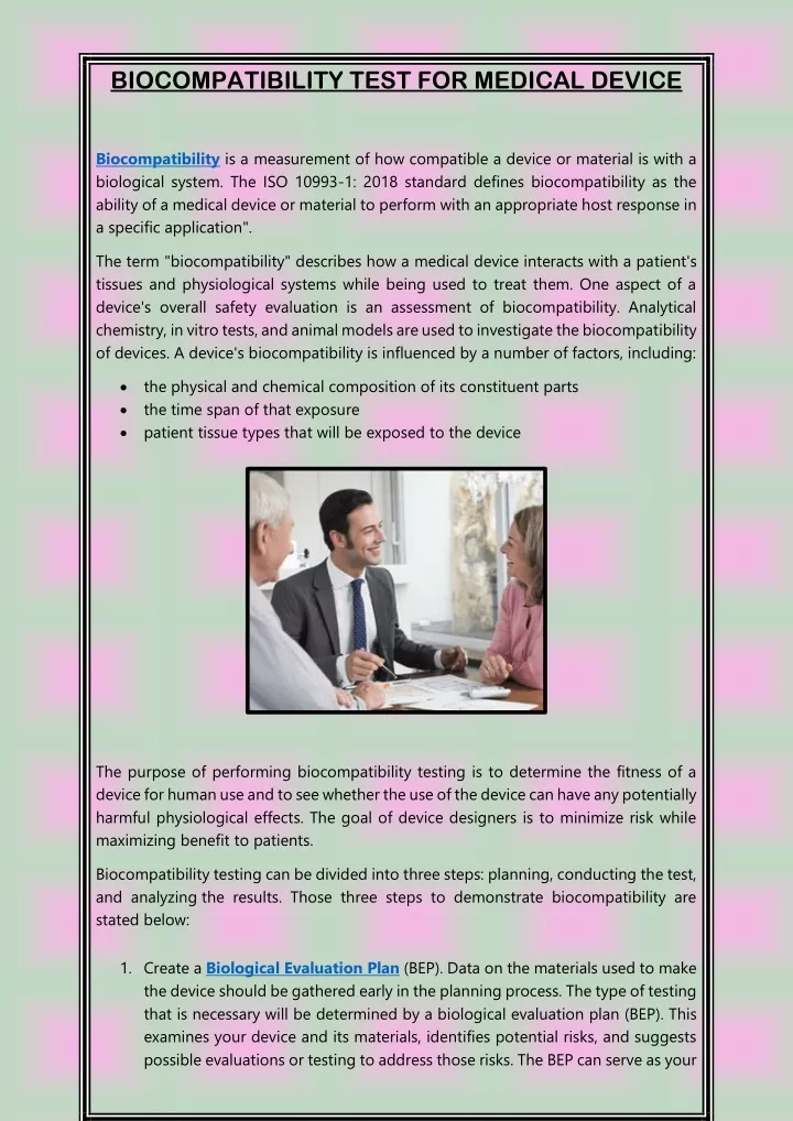 PPT - BIOCOMPATIBILITY TEST FOR MEDICAL DEVICE PowerPoint Presentation ...