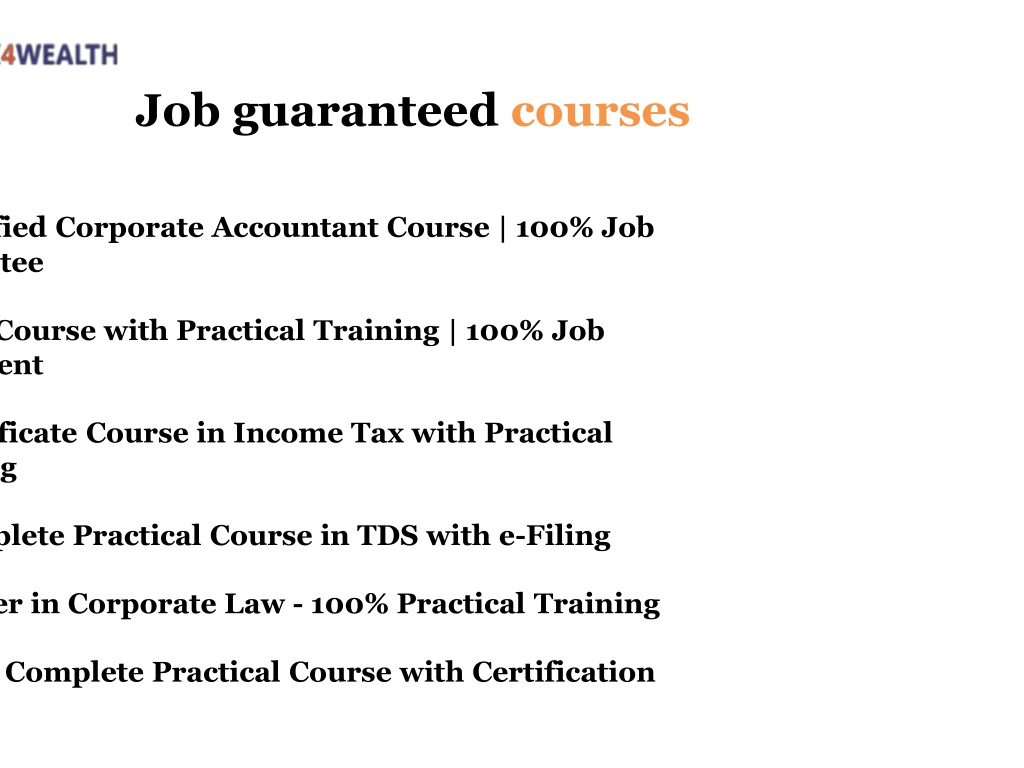 PPT - Job Guaranteed Courses in Accounting | 100% Job Placement ...