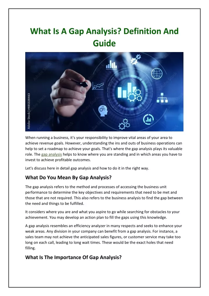 PPT - What Is A Gap Analysis? Definition And Guide PowerPoint ...