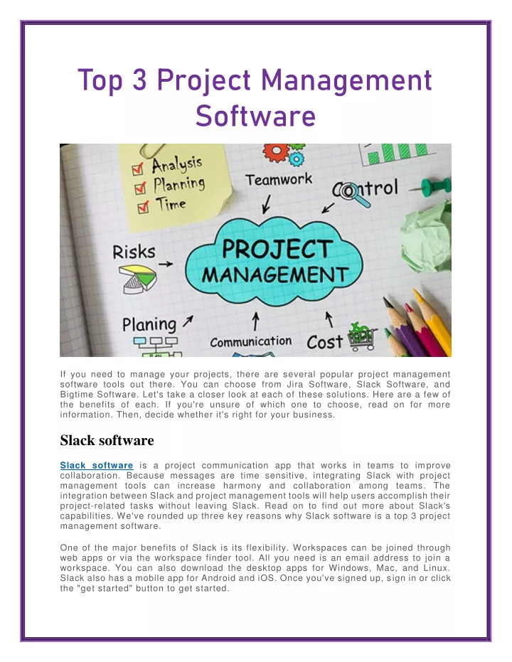 PPT - Top 3 Project Management Software PowerPoint Presentation, free ...