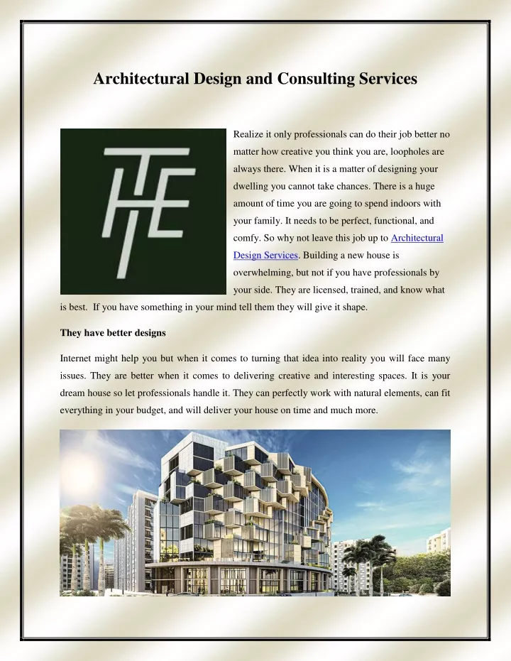 PPT - Architectural Design and Consulting Services PowerPoint ...