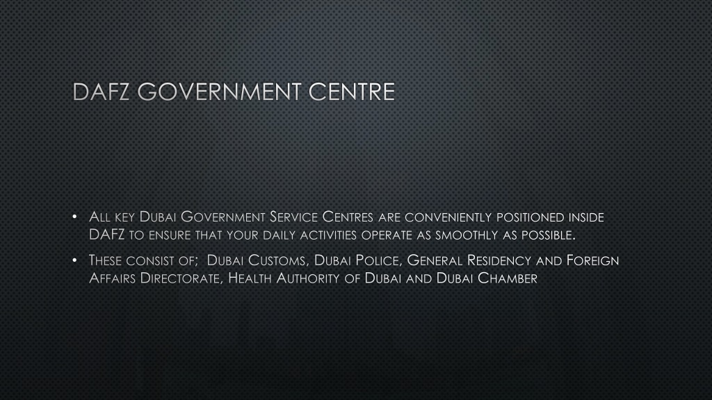 PPT - What Are the Top Facilities Provided at Dubai Airport Freezone ...