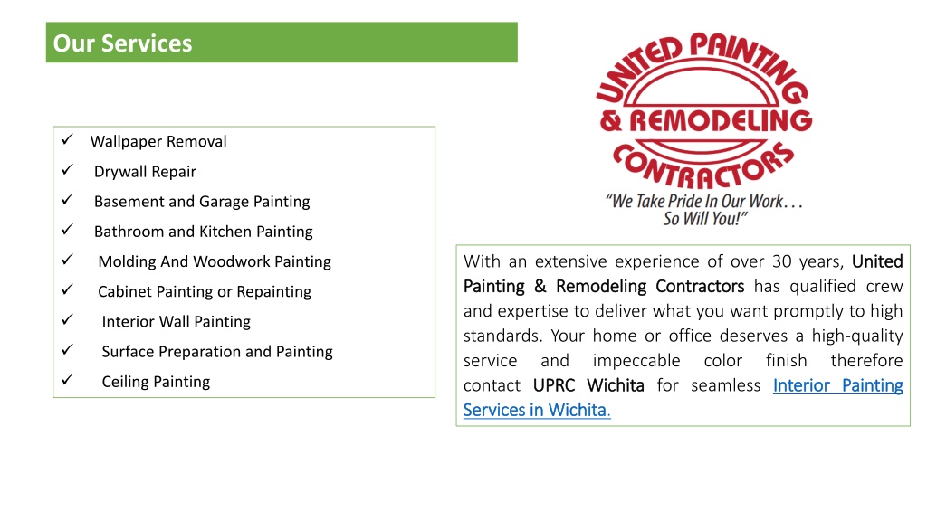 PPT - Interior Painting Services in Wichita - Wichita House Painters ...