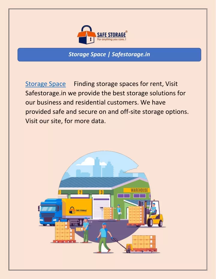 PPT - Storage Space | Safestorage.in PowerPoint Presentation, free ...