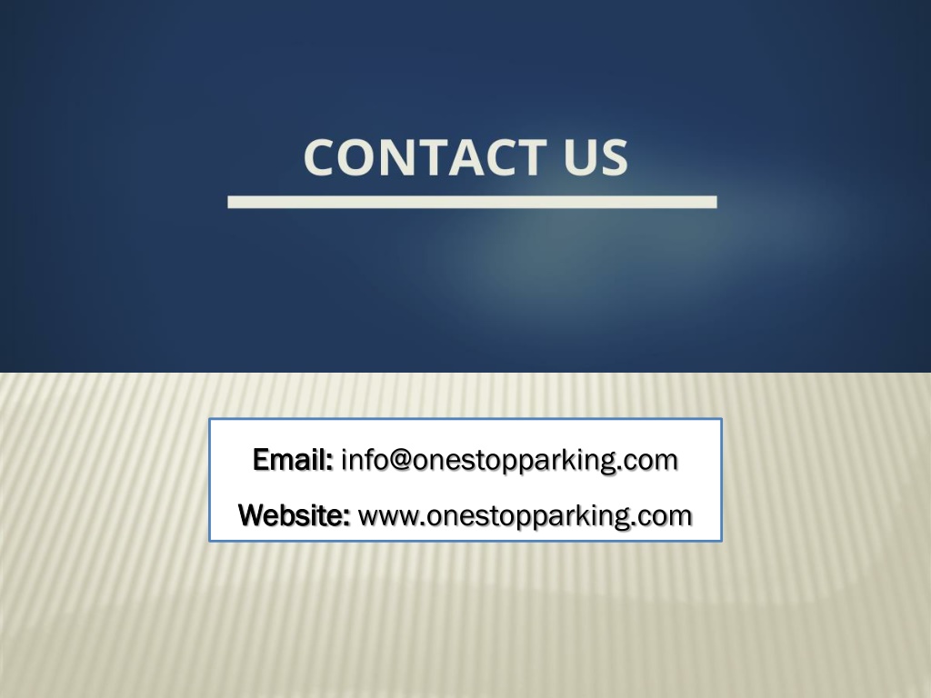 PPT - Affordable Airport Parking Service | OneStopParking PowerPoint ...