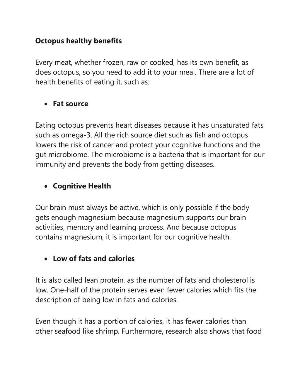 PPT - Add octopus tentacles to your food and enjoy 5 health aids ...