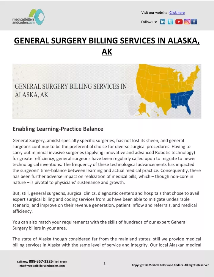 PPT - GENERAL SURGERY BILLING SERVICES IN ALASKA, AK PowerPoint ...