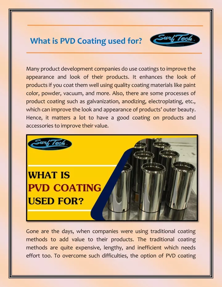 PPT - What is PVD Coating Used For PowerPoint Presentation, free ...