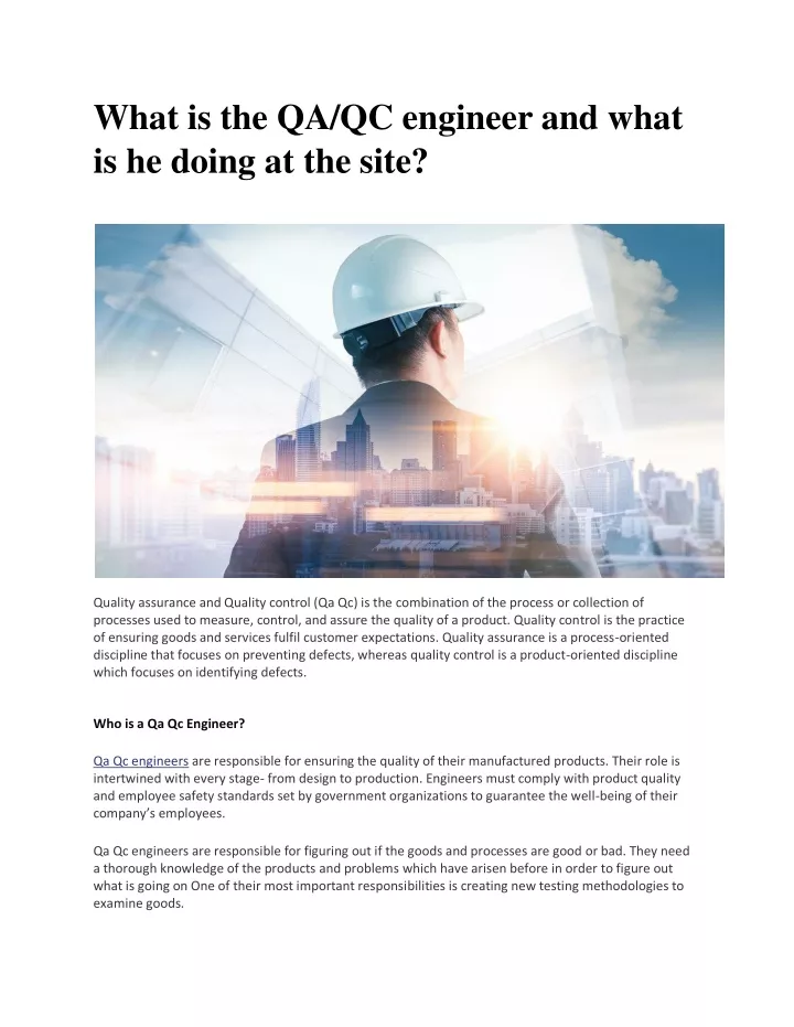 PPT - What is the QA PowerPoint Presentation, free download - ID:11557575