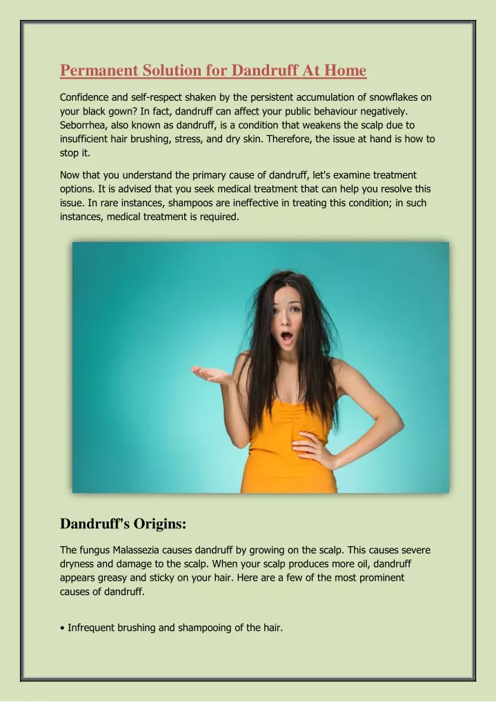 PPT - Permanent Solution for Dandruff At Home PowerPoint Presentation ...