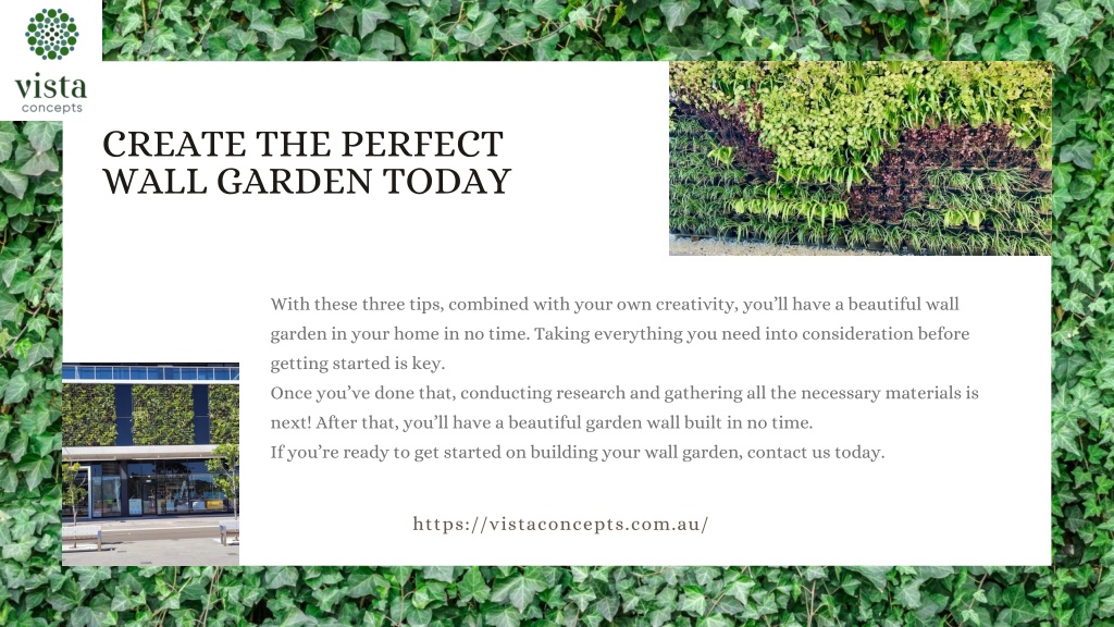 PPT - 3 Tips To Create The Perfect Living Wall Garden PowerPoint ...