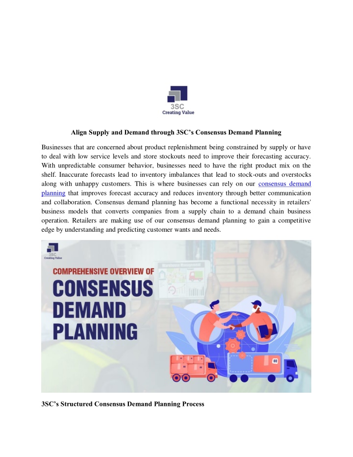 PPT - Align Supply and Demand through 3SC’s Consensus Demand Planning ...