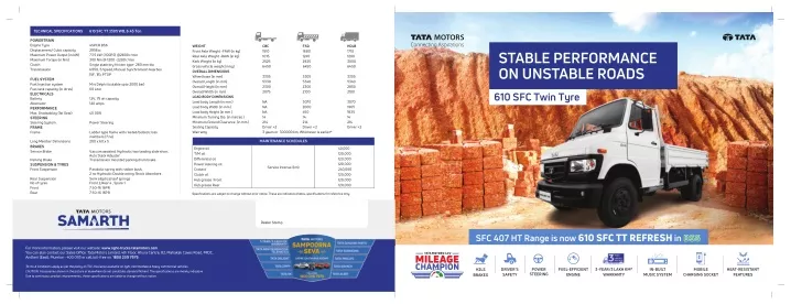 PPT - Tata 610 SFC BS6 Trucks Overview Price, Specification, Features ...