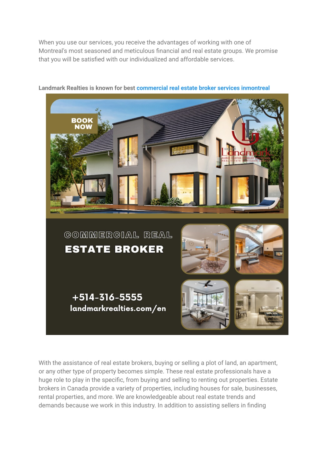 PPT - Real Estate Broker Services in Montreal PowerPoint Presentation ...