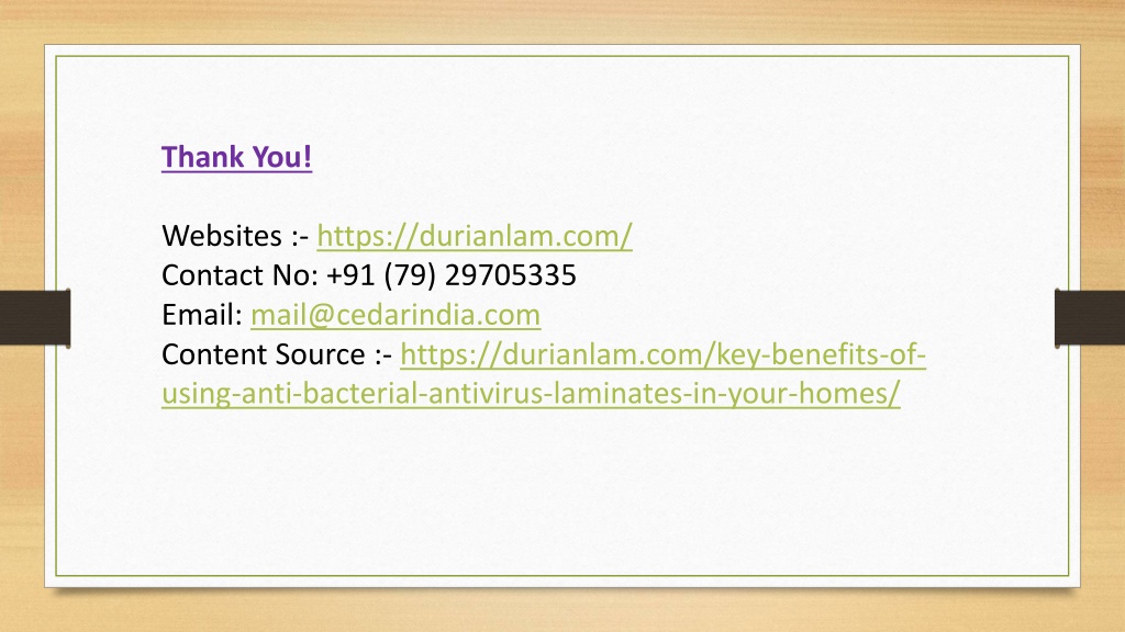 PPT - Best laminate manufacturer in India - Durian PowerPoint ...
