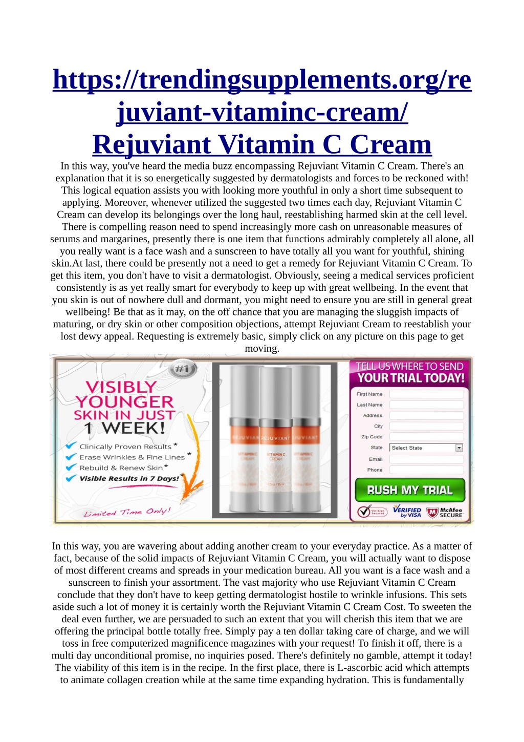 PPT - https://trendingsupplements.org/rejuviant-vitaminc-cream ...