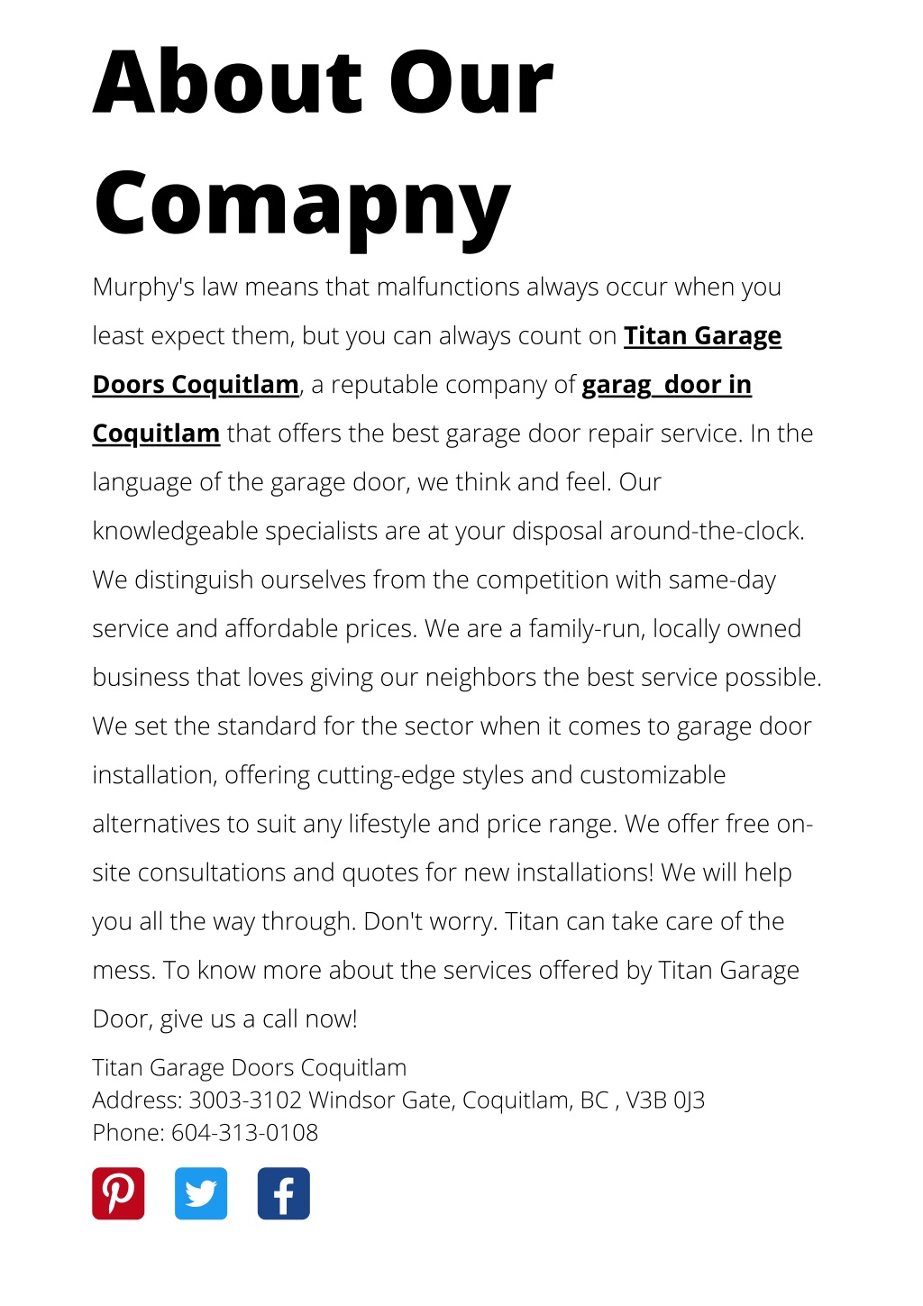 PPT - Titan Garage Doors Coquitlam PowerPoint Presentation, free ...