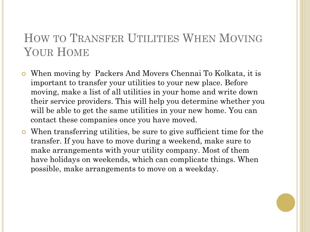 PPT - Packers And Movers Chennai To Kolkata - Ideaworldwide chennai ...