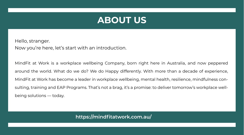 PPT - Create the best mental health corporate programs with MindFit at ...