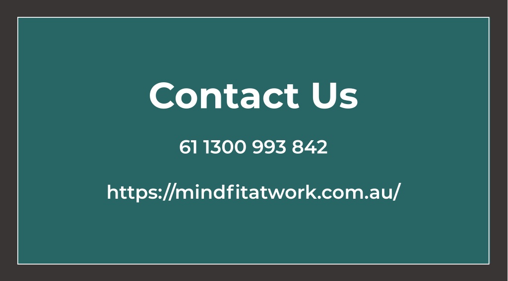 PPT - Create the best mental health corporate programs with MindFit at ...
