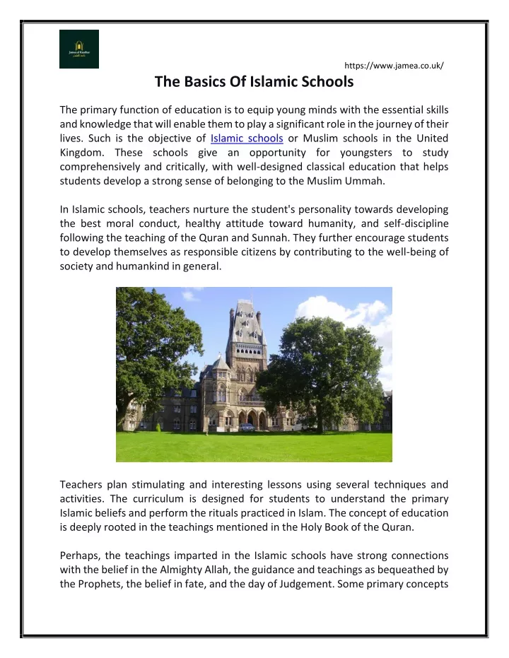 PPT - The Basics Of Islamic Schools PowerPoint Presentation, free ...
