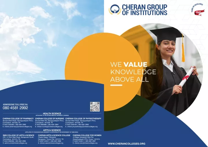 PPT - Cheran Group of Institutions - Prospectus (Admisssion Opens ...