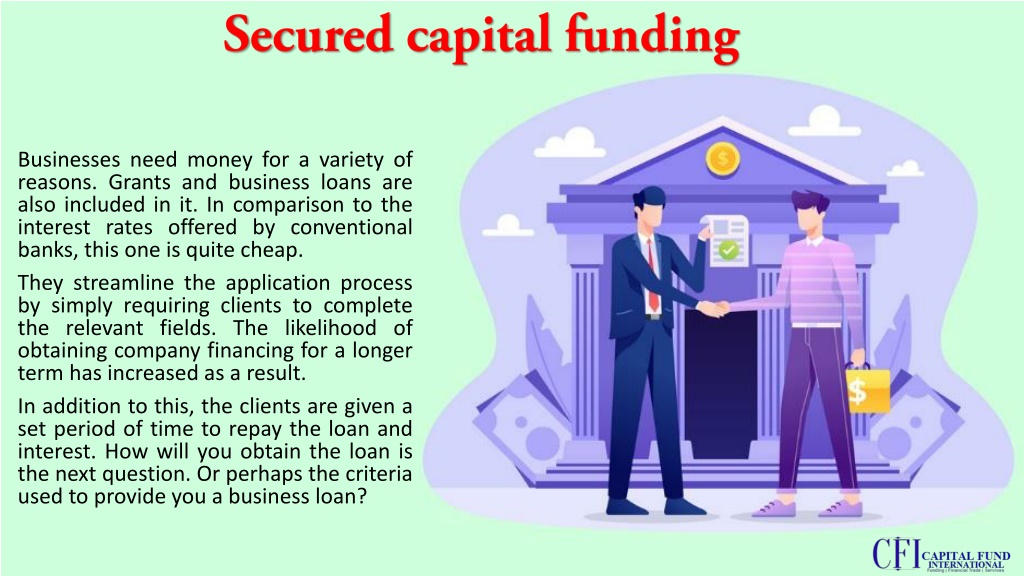 PPT - Secured capital funding PowerPoint Presentation, free download ...