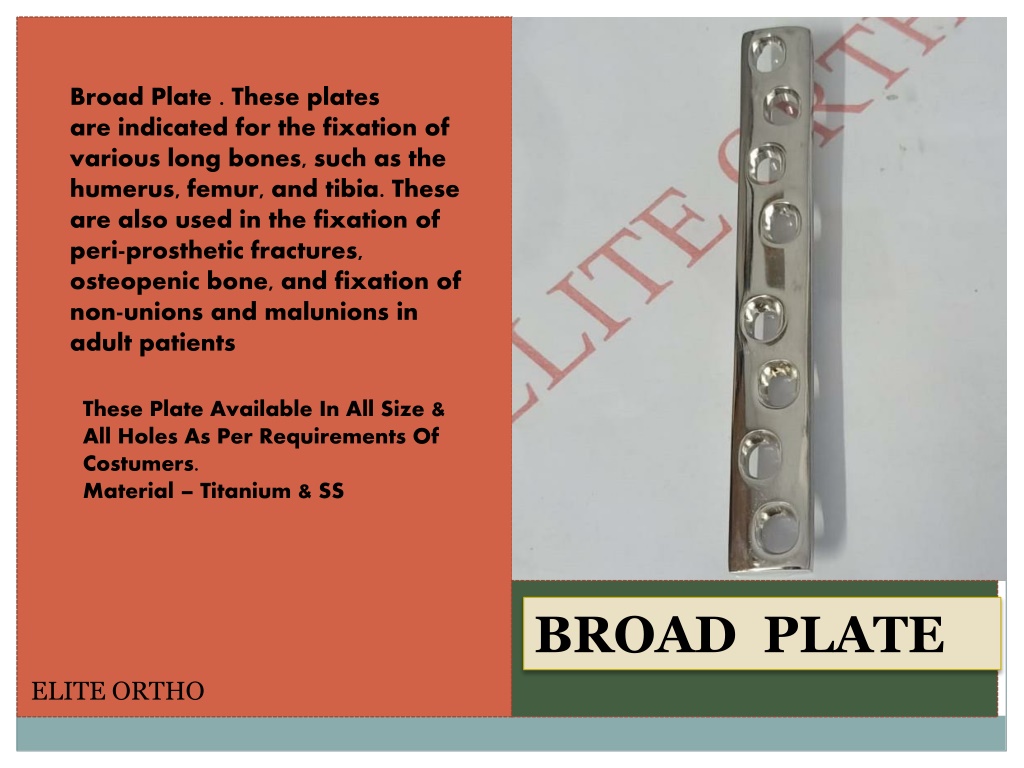 PPT - Orthopedic, trauma implants, manufacturer & supplier│eliteortho ...