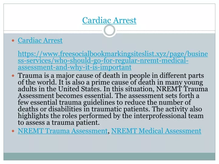 PPT - Cardiac Arrest PowerPoint Presentation, free download - ID:11565260