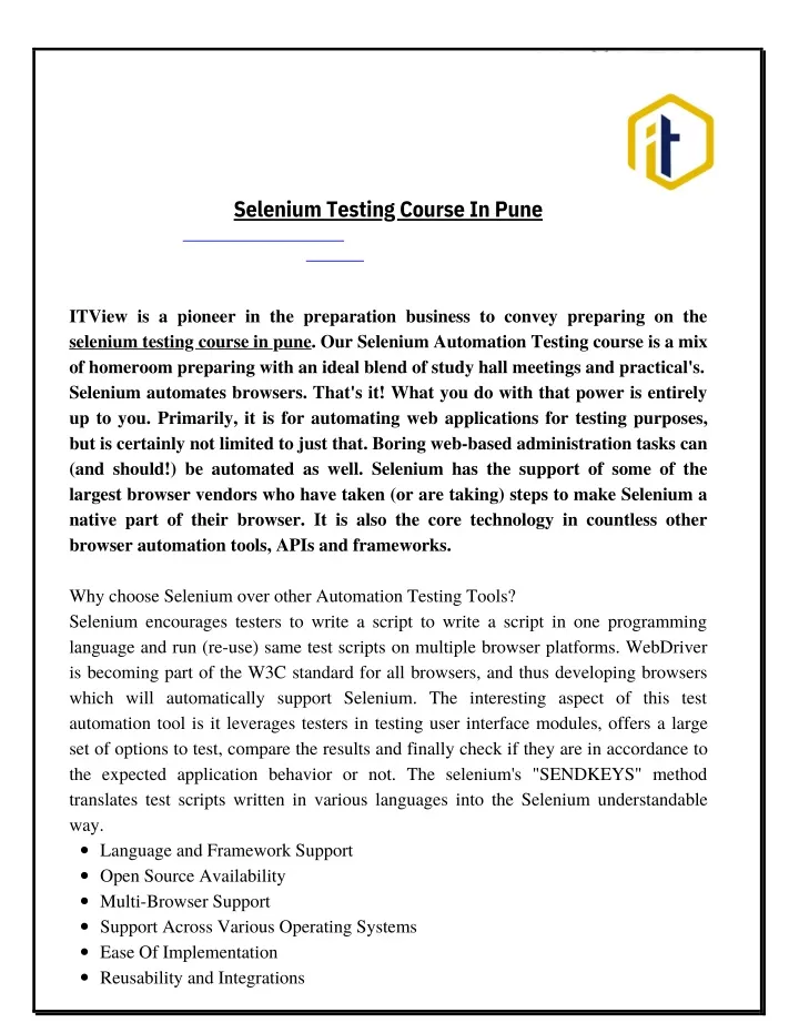 Ppt Software Testing Course In Pune Powerpoint Presentation Free Download Id11566311 