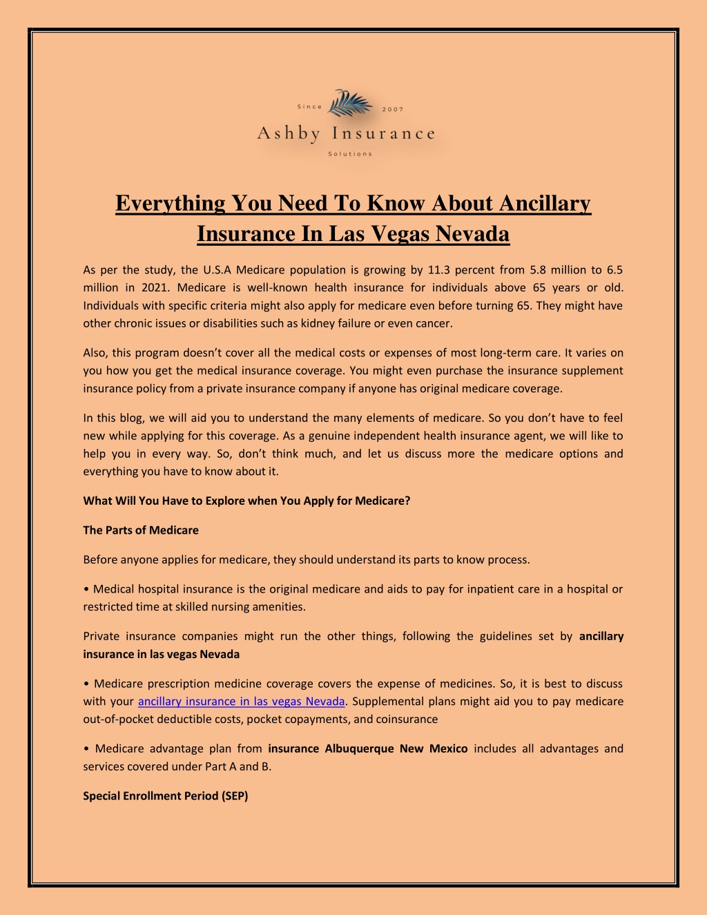 PPT - Everything You Need To Know About Ancillary Insurance In Las ...