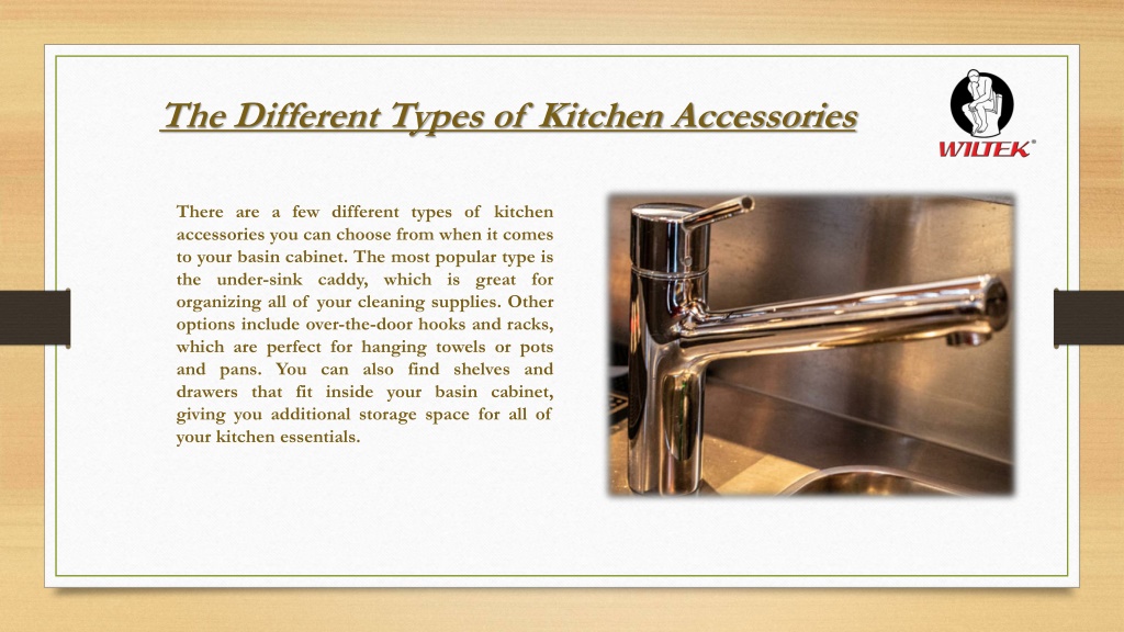 PPT - What Type of Kitchen Accessories You Need for Your Basin Cabinet ...