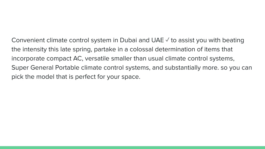 PPT - Portable Air Conditioner UAE (1) PowerPoint Presentation, free ...
