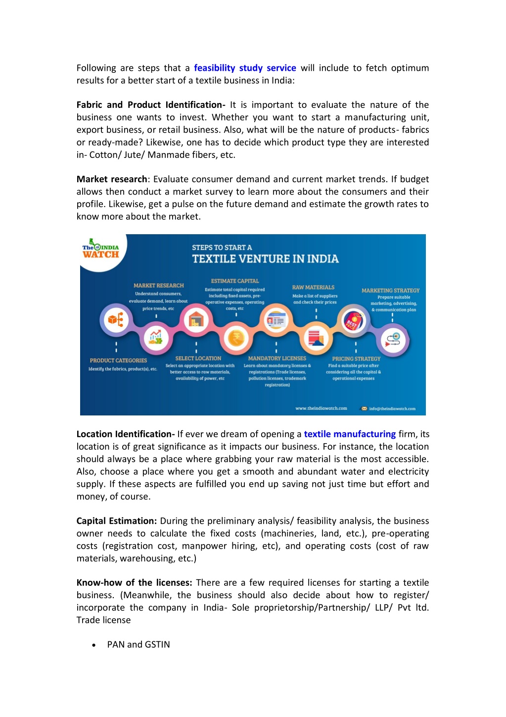 PPT - Steps to Conduct a Feasibility Study for a Textile Company in ...