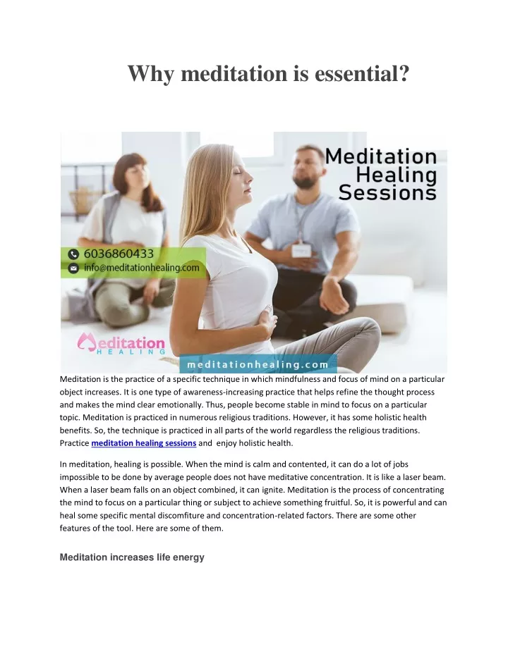 PPT - Why meditation is essential? PowerPoint Presentation, free download - ID:11567310